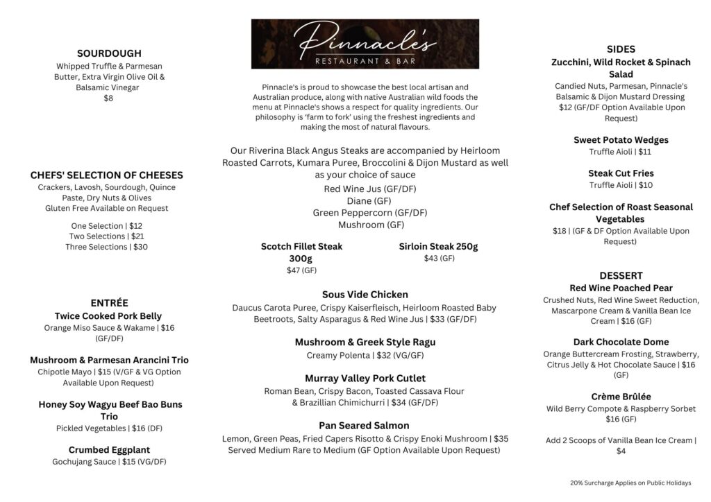 Pinnacle's Restaurant & Bar | International Hotel Wagga | Accommodation ...